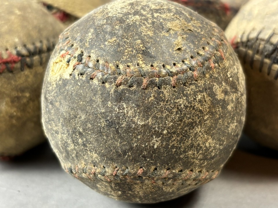 Antique Vtg Lot 8 Early 1900s-20s Baseball Red Black Restitched Old Baseballs EX | eBay