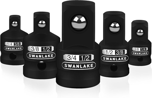 Impact Adapter and Reducer Set Socket Driver Wrench 1/2 to 3/8 3/4 Cr-v ...