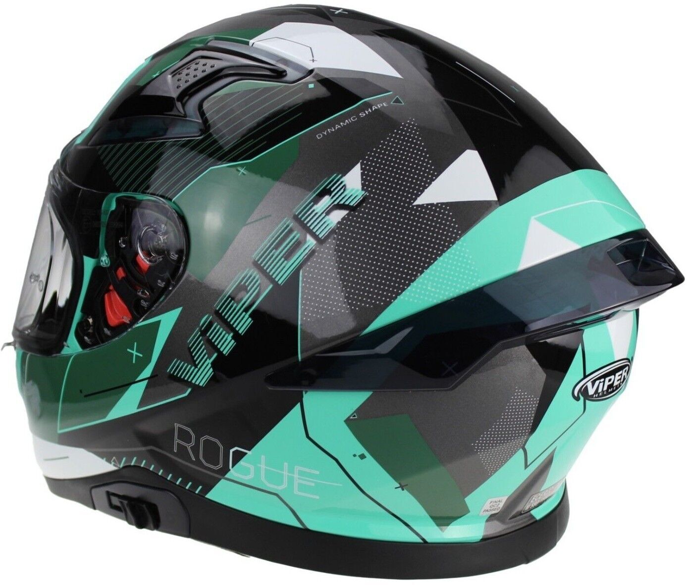 ViPER RSV95 ROGUE TEAL SHINY FULL FACE ROAD CRASH MOTORBIKE MOTORCYCLE ...