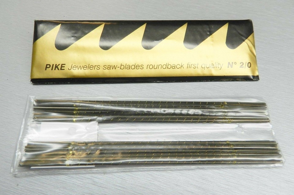 Pike # 2/0 Jewelers Saw Blades Swiss Made Grobet Jewelry Piercing Saw ...