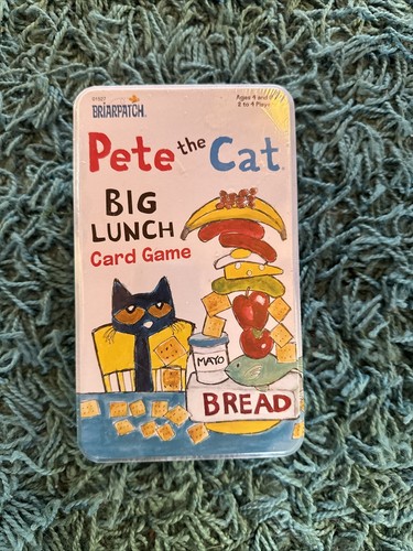 Pete the Cat Big Lunch Card Game in Tin Box Children's School ...