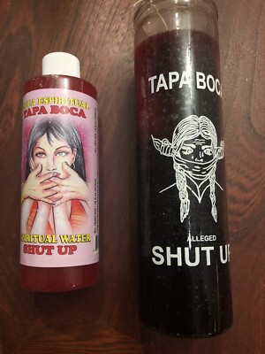 SET OF 2 BAÑO ESPIRITUAL Y VELADORA TAPA BOCA SANTERIA Yoruba RITUAL ...