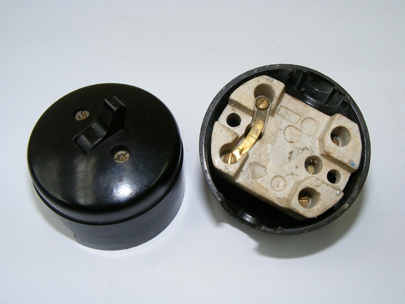 Vintage Bakelite Surface Mount Light Switch AP Toggle Switch Loft ...