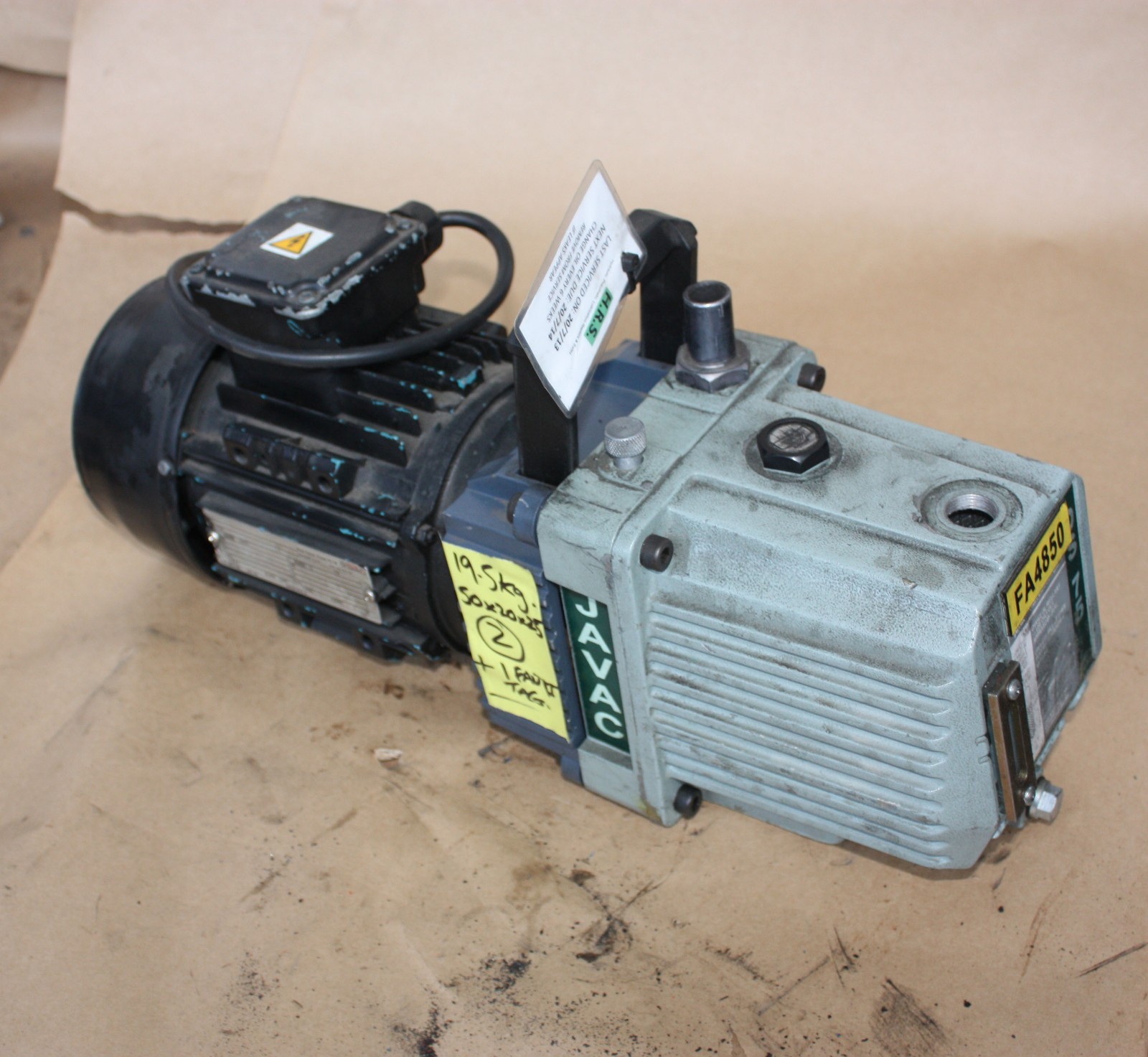 JAVAC Direct Drive DS75 Double Stage High Vacuum Pump 0.75kW Brook ...