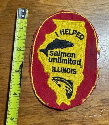 Vintage Salmon Unlimited Chicago Illinois Patch Small Workers Patch | eBay