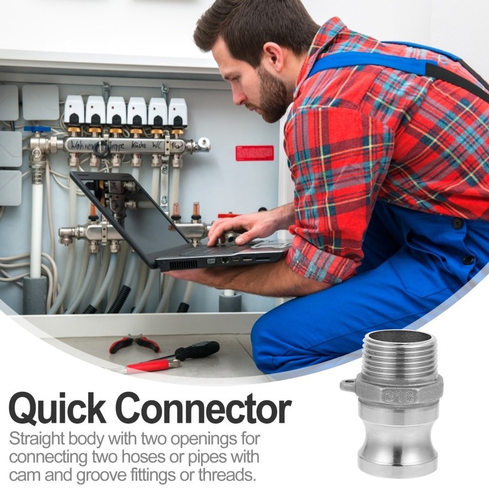 Hose Fittings Stainless Steel F-type Cam Lock Fitting Cam Groove ...