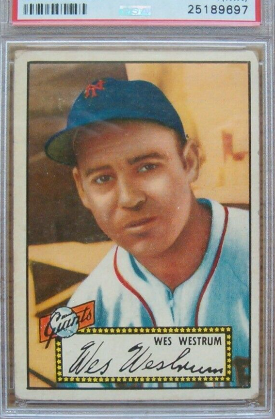 1952 Topps PSA 4 VG-EX (MK) #75 Wes Westrum Black Back New York Giants ...