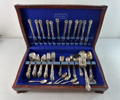 VTG Lot Set of 79pcs 1847 ROGERS BROS IS HERITAGE SILVERWARE FLATWARE ...