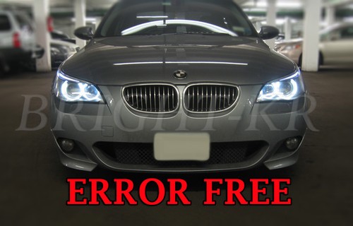 FOR BMW 5 SERIES E60 E61 PRE-LCI ANGEL EYE HALO RING LIGHT LED BULBS ...