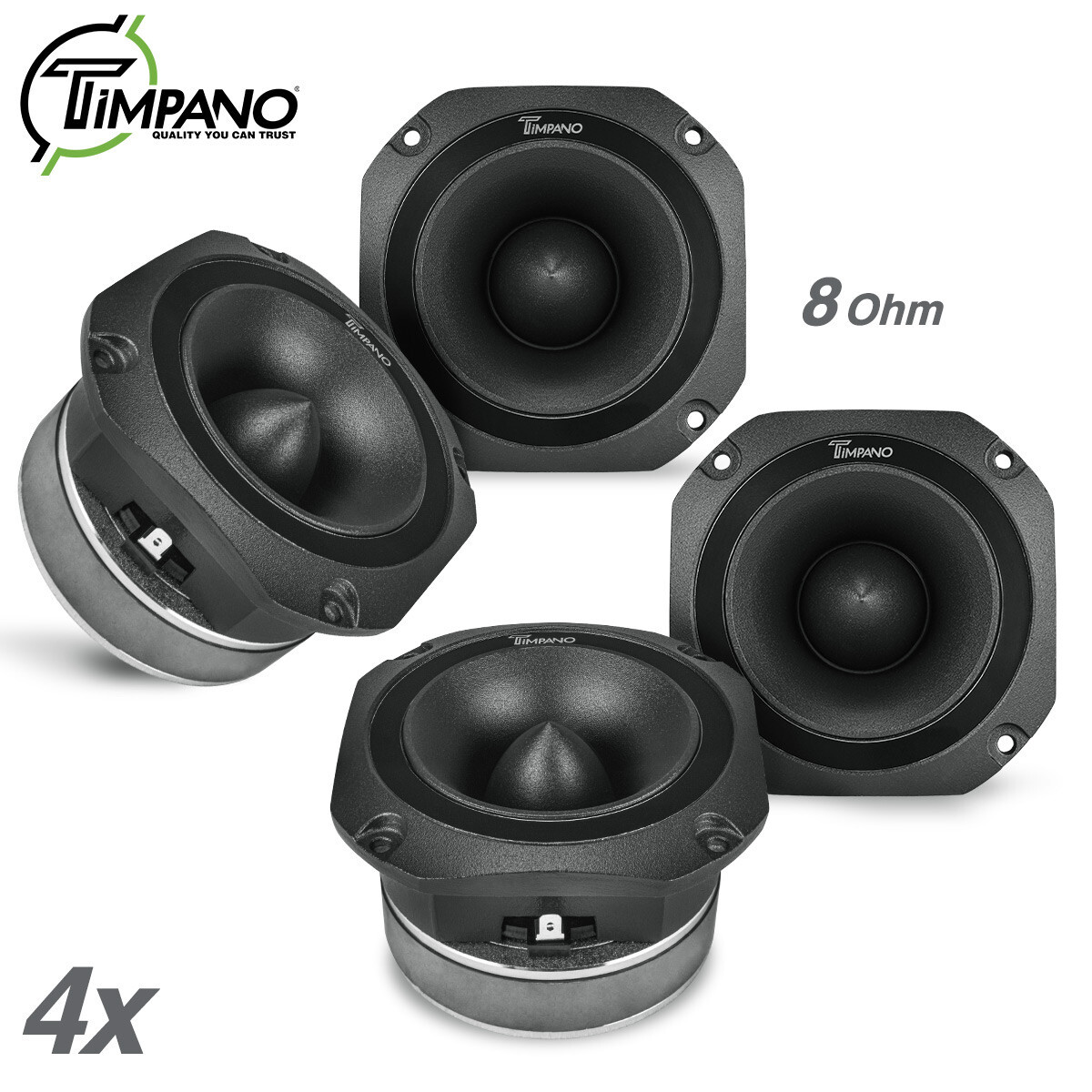 4x Timpano 1800 Watt 4" PRO Audio Super Car Bullet Tweeters TPT-ST25 ...