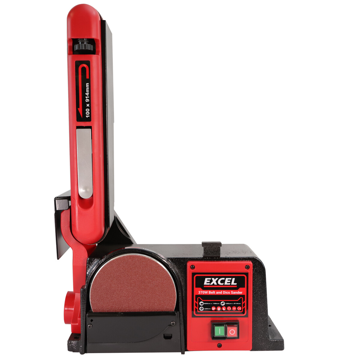 Excel 11064 370W Electric Bench Belt & Disc Sander - Red for sale ...