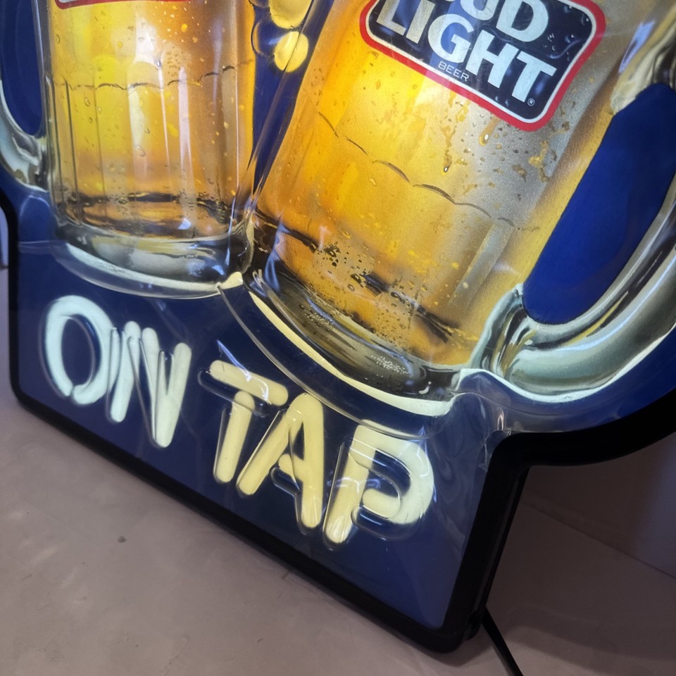 Bud Light On Tap Bar Light-Up Sign 36x19 – Tested Works – Beer ...