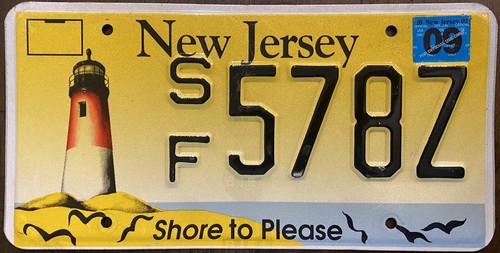 2009 NEW JERSEY Lighthouse License Plate | eBay