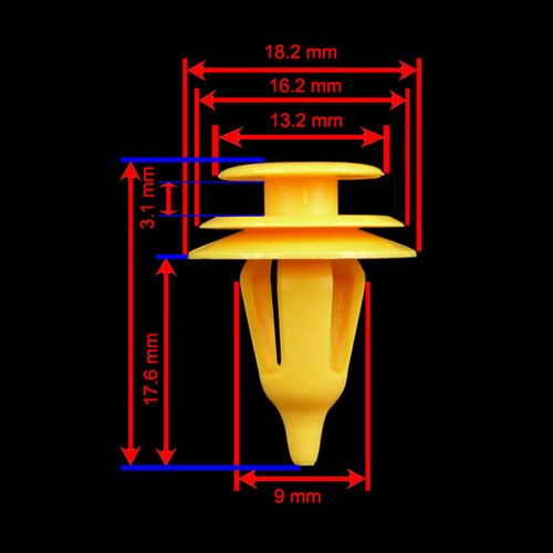 100 Door Trim Panel Clip Back Panel Lower Garnish Retainer For Toyota ...