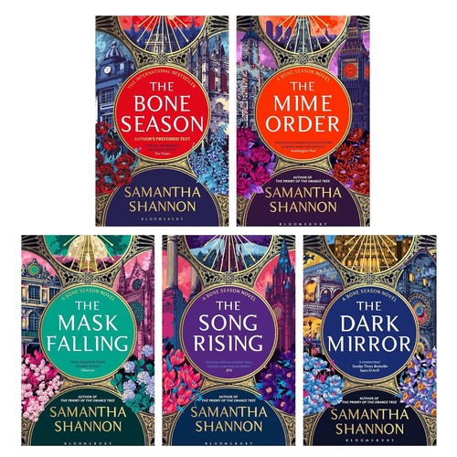 The Bone Season 5 books set mime order,song rising,mask falling,Dark ...