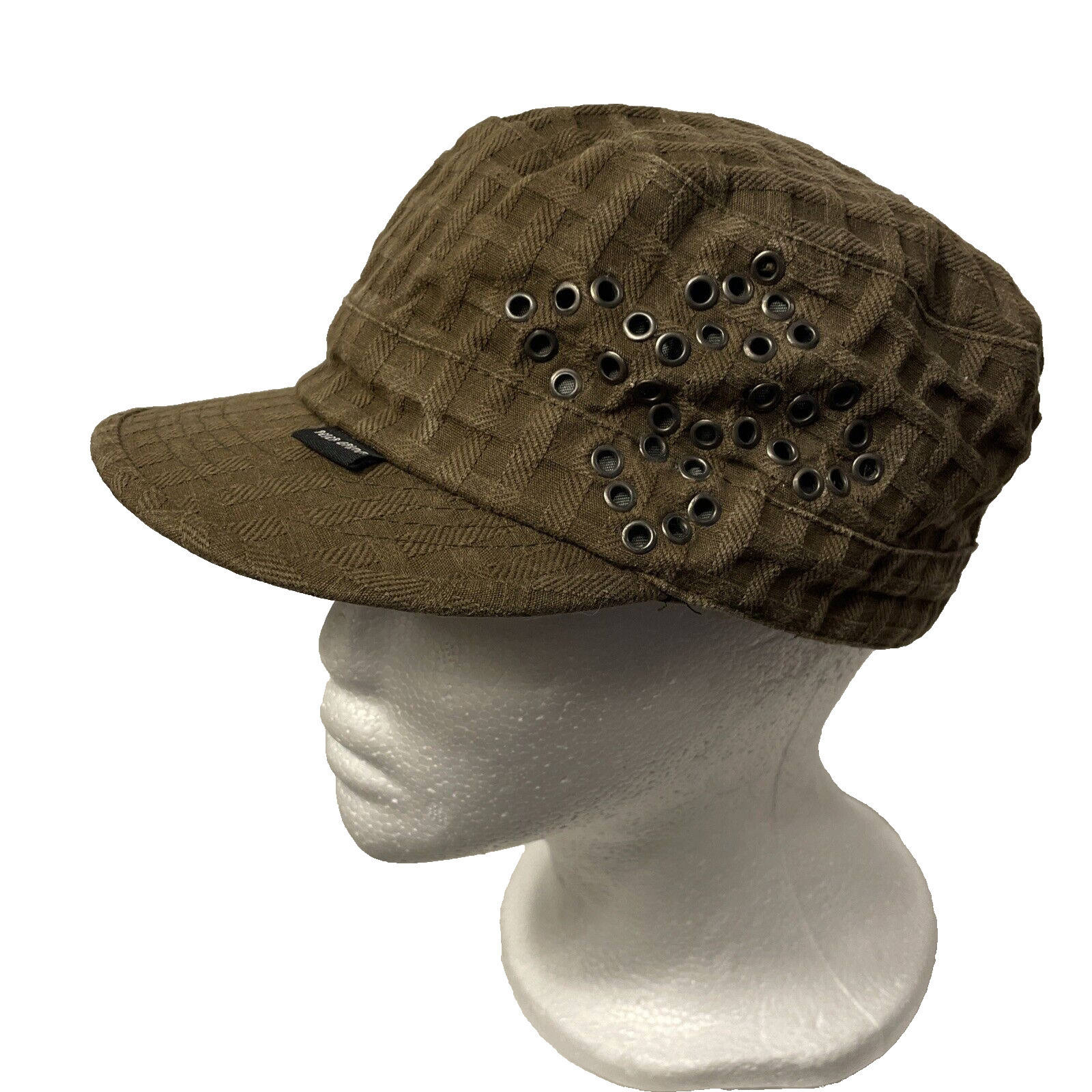Peter Grimm Military Cadet Army Green Grommet Hat Cap… - Gem
