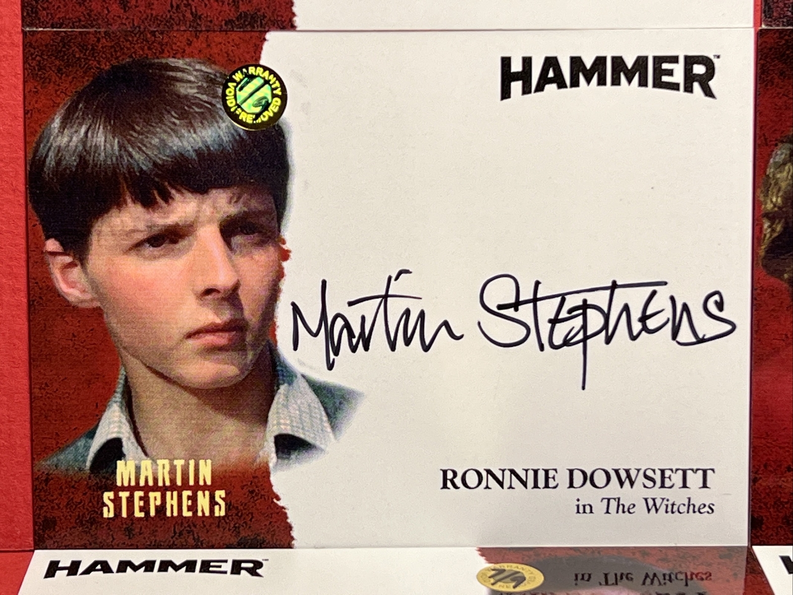 HAMMER Horror Series1 - 7 RARE White Version Autograph Card Set 7/9 NOT ...