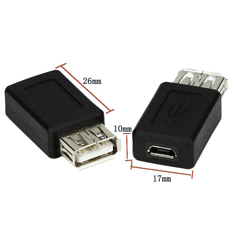 Simple Design New USB 2.0 Female to Mini USB Female Converter Adapter ...