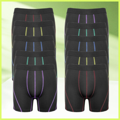 4-10 Pack Mens Bamboo Boxer Shorts Briefs Long Leg Underwear Sport ...