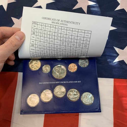 2018 Mint Set. Complete. 20 coin set. Includes 10 each "D" and "P ...