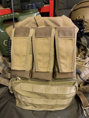 Crye precision Back Panel (blank) With 3 X Mag & Utility Pouch Coyote ...