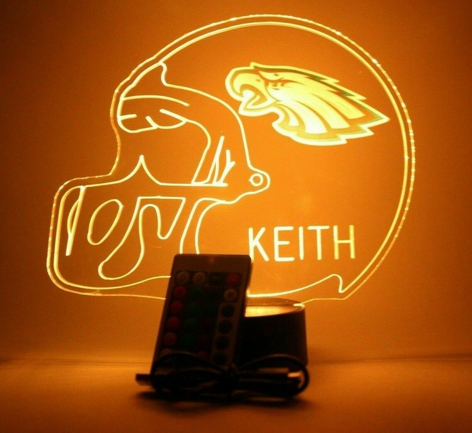 Philadelphia Eagles Night Light Football LED Sports Fan Lamp ...