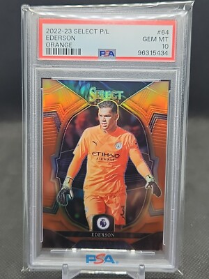 2022-23 Panini Select EPL Manchester City Ederson Orange Prizm /99 PSA ...