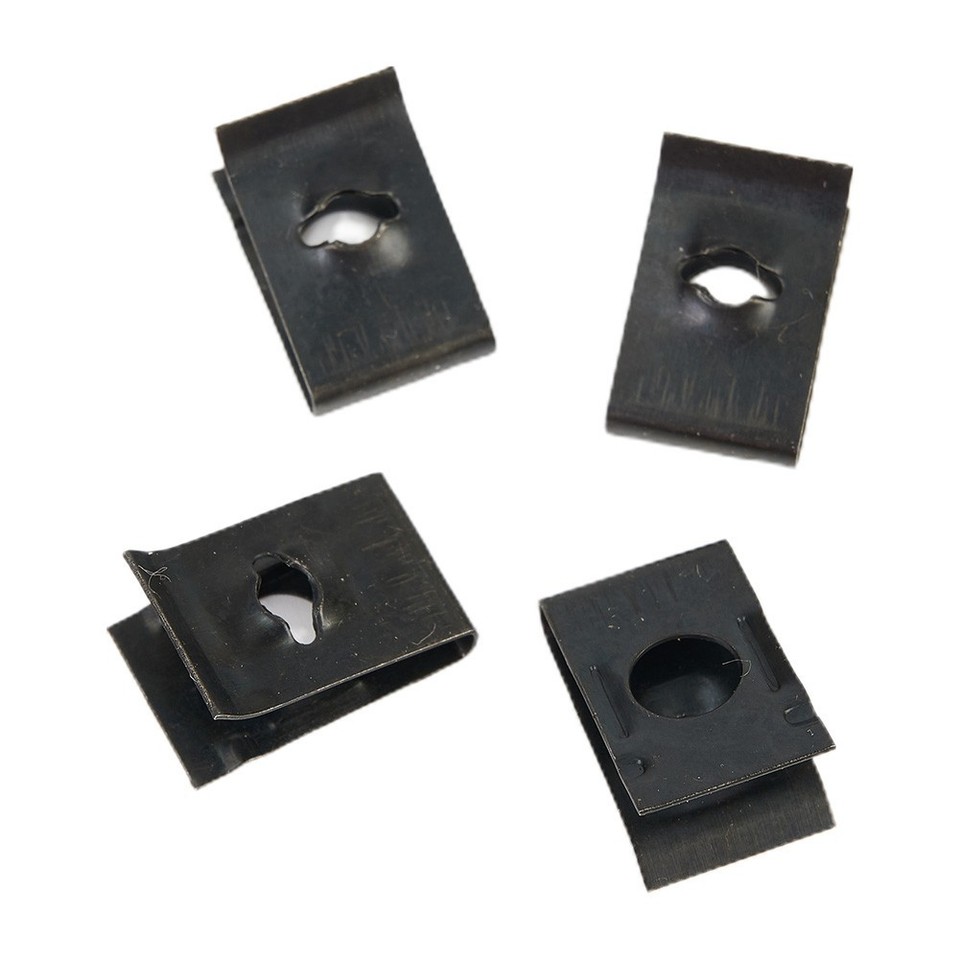 20x Metal U-Type Clips For Car Bumper Fender Trim Panel Fastener Black ...