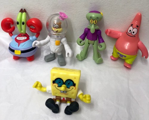 SPONGEBOB SQUAREPANTS FIGURES 5 Spongebob, Sandy, Mr. Krabs, Patrick ...
