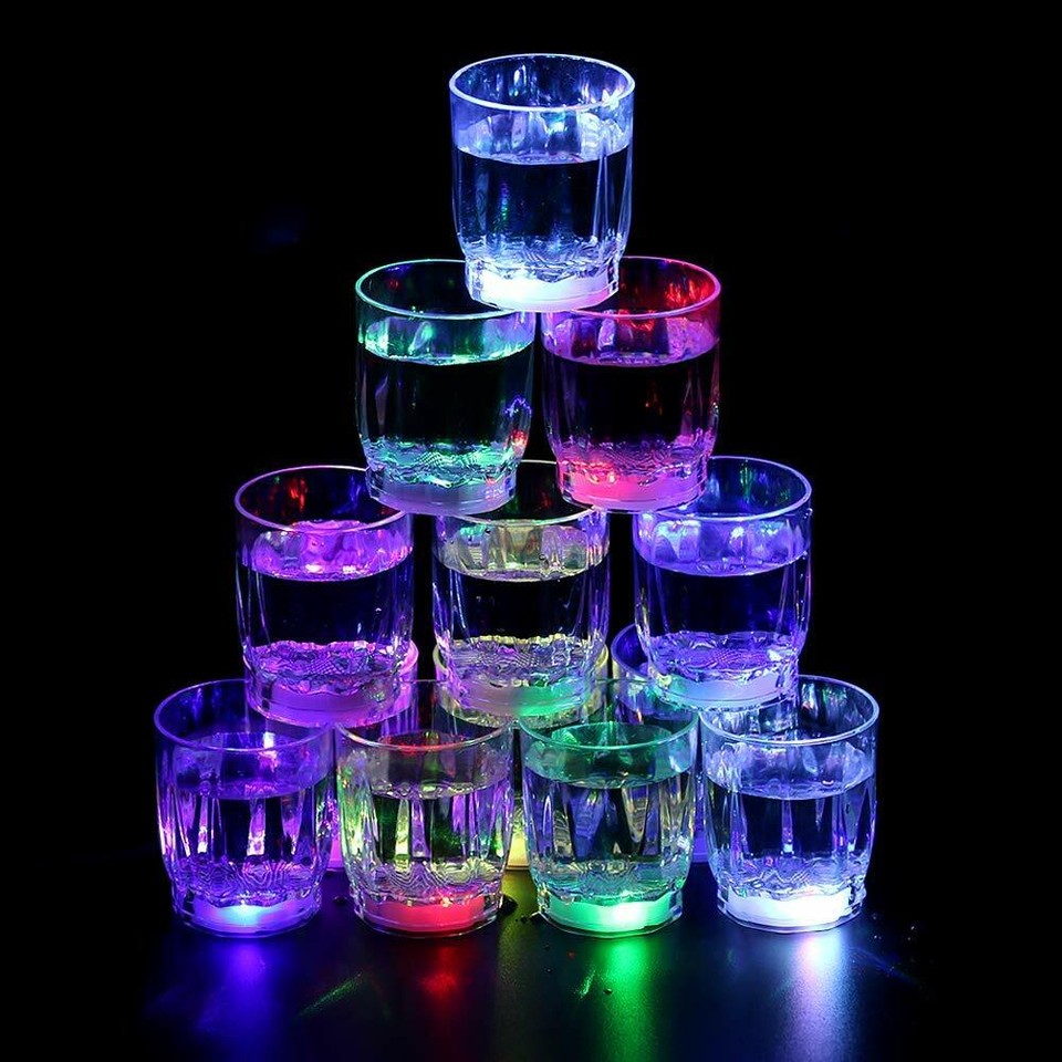 2 LED Party Tumblers Light up Glasses Cups Mugs Goblets Fun Light Up ...
