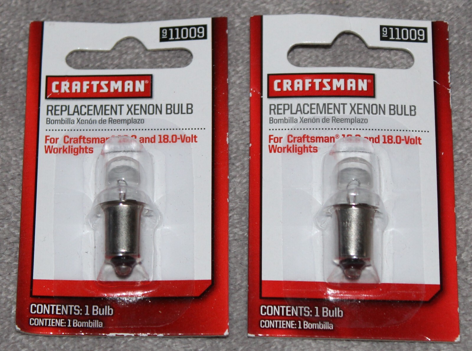 2 Craftsman Genuine OEM Replacement 16.8v 18.0v Xenon Bulbs Work Lights ...