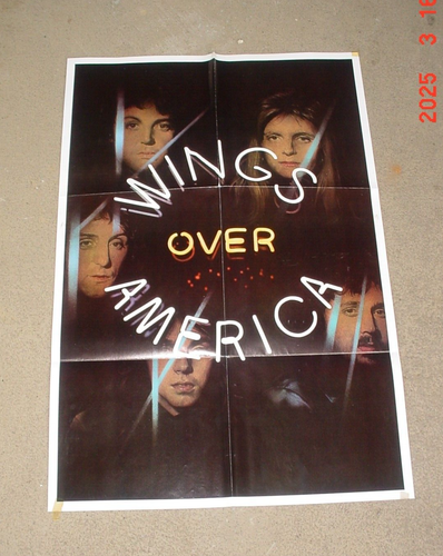 WINGS OVER AMERICA DOUBLE-SIDED POSTER From 1976 LP Wings Album Beatles | eBay