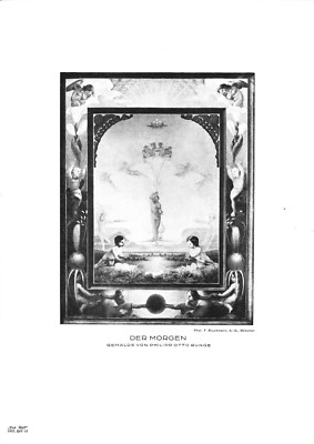 Der Morgen / Bild nach Gemälde von Philipp Otto Runge 1925 F. Bruckmann ...
