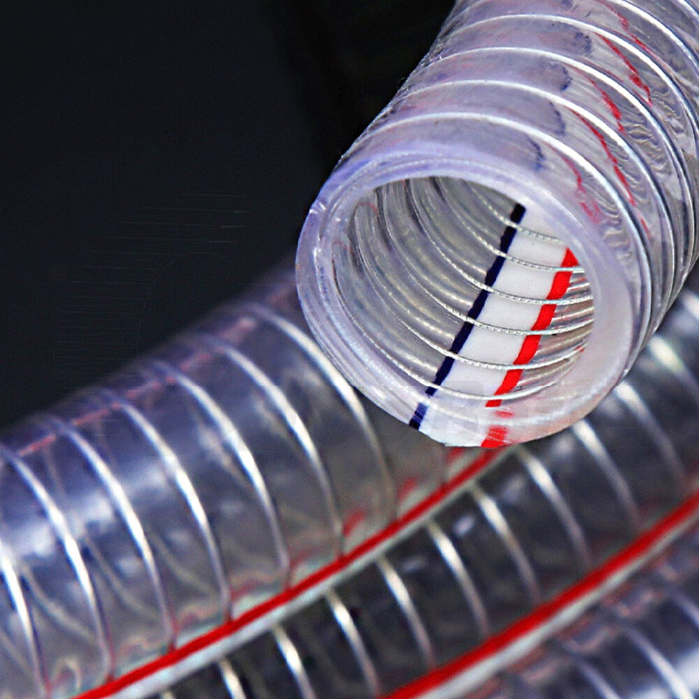 Food Grade Wire Reinforced Clear PVC Braided Hose Pipe Heavy Duty Air ...