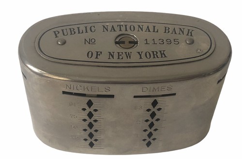 Vtg Public National Bank Of New York Metal Coin Wealthometer No 11395 ...