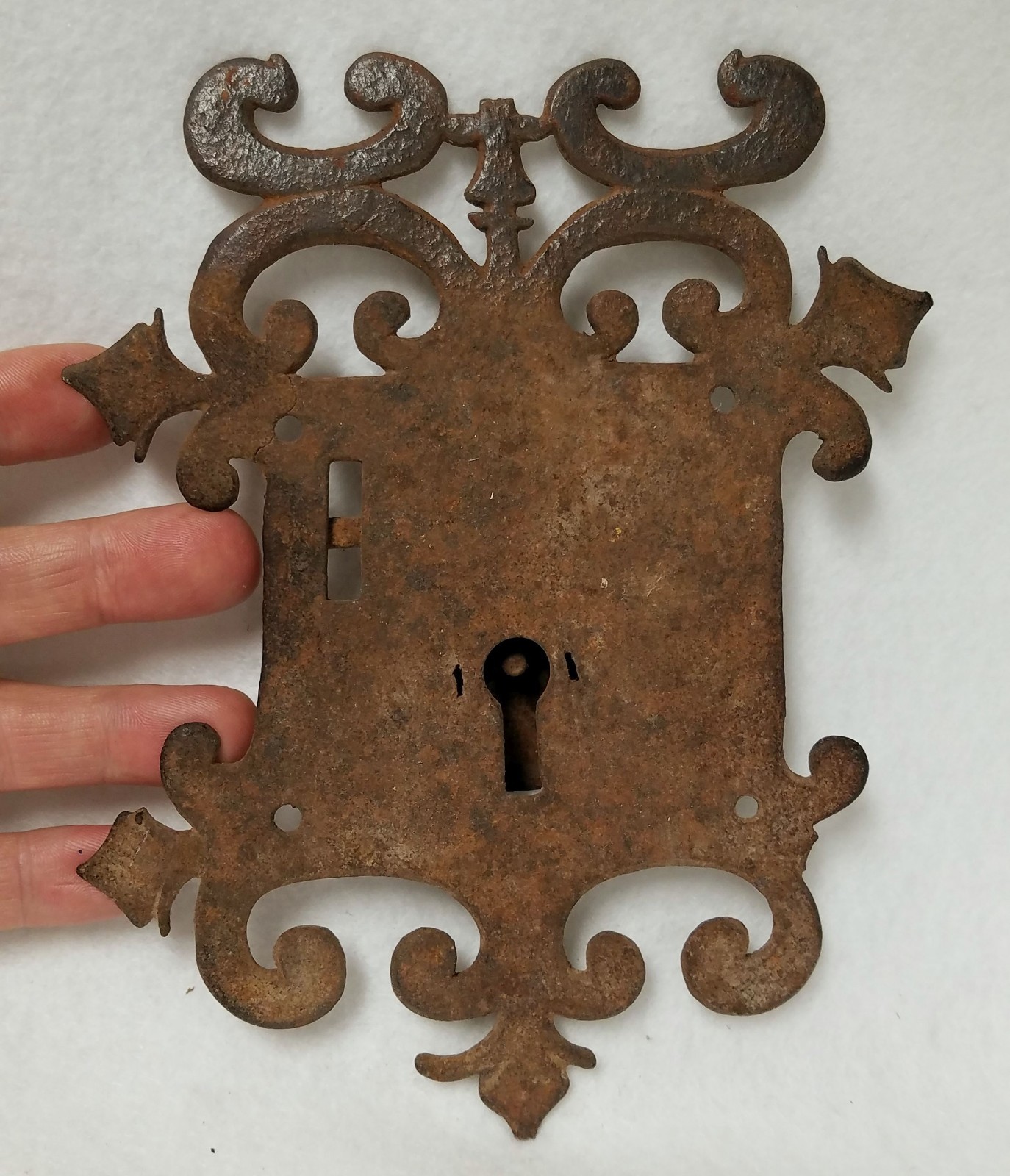 Early Large Antique 17th or 18th c. Hand Wrought Iron Lock Mechanism | eBay