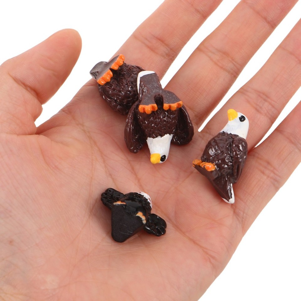 16pcs Eagle Statue: Resin Miniature Bird Figurine Eagle Ornament ...