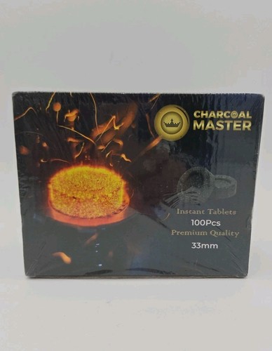 100 Piece 33mm Quick Light Charcoal Master Coal Disks Instant Tablets ...