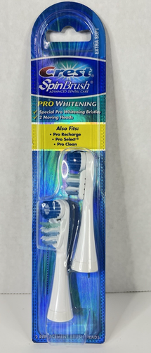 Crest SpinBrush Pro Whitening 2 Replacement Moving Brush Heads Extra ...