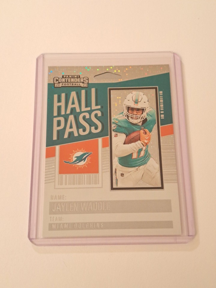 Jaylen Waddle 2023 Panini Contenders Hall Pass Insert #8 In Toploader ...