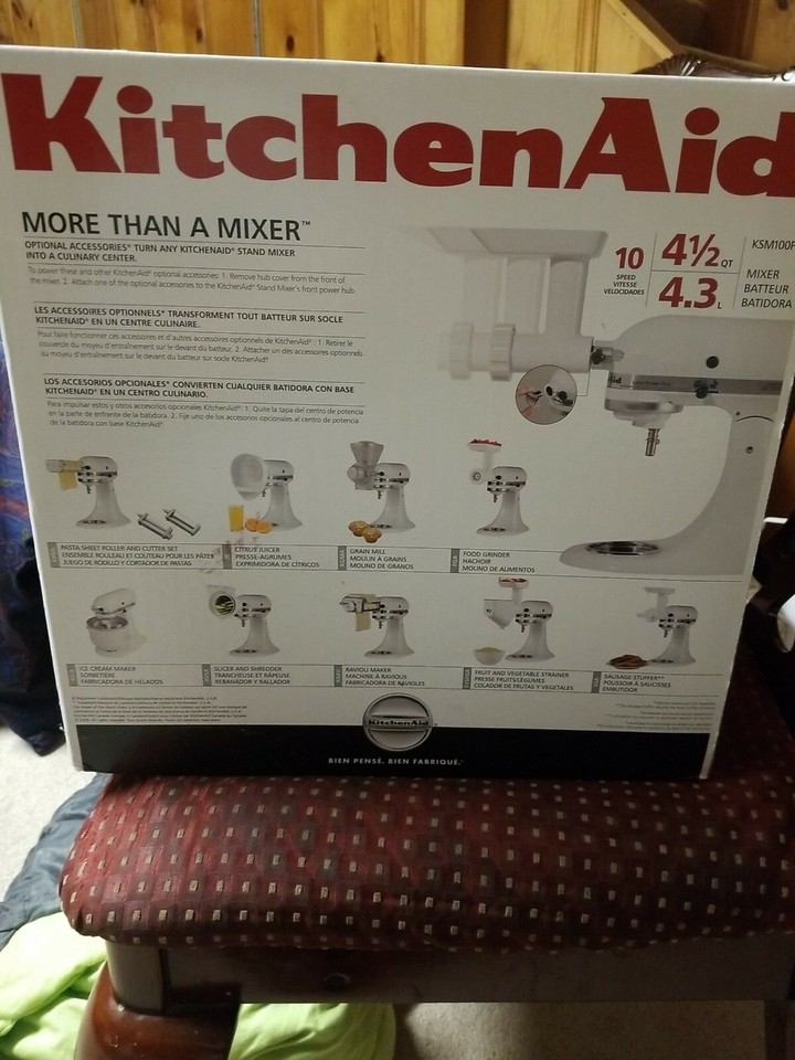 New KitchenAid Ultra Power Plus Mixer White 4.5 Quart 10 speed ksm100ps ...