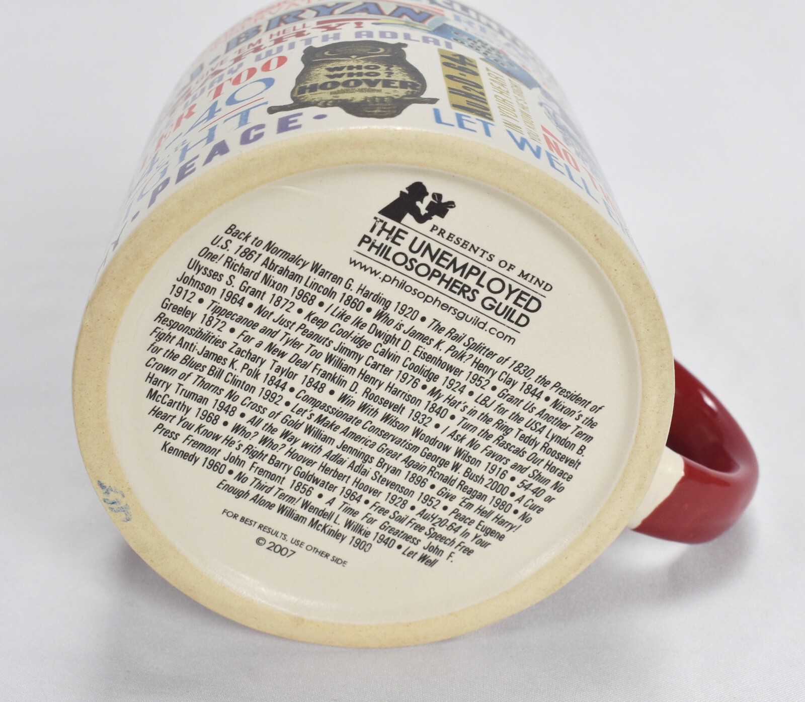 Unemployed Philosophers Guild Back To Normalcy Presidents Mug Coffee ...