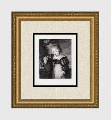 PETER PAUL RUBENS 1800s Etching "The Painter's Daughter" SIGNED Framed ...