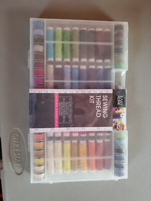 EASY HOME Sewing Thread Kit: 32 SEWING THREAD & 32 BOBBIN THREAD New In ...