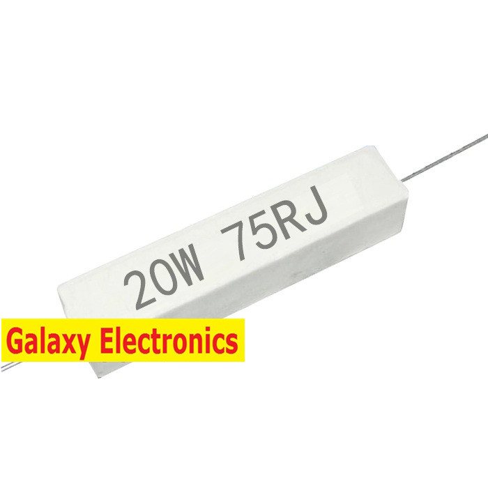 5pcs Brand New 20w 75 ohm 75RJ Cement Resistor Flame Resistance | eBay