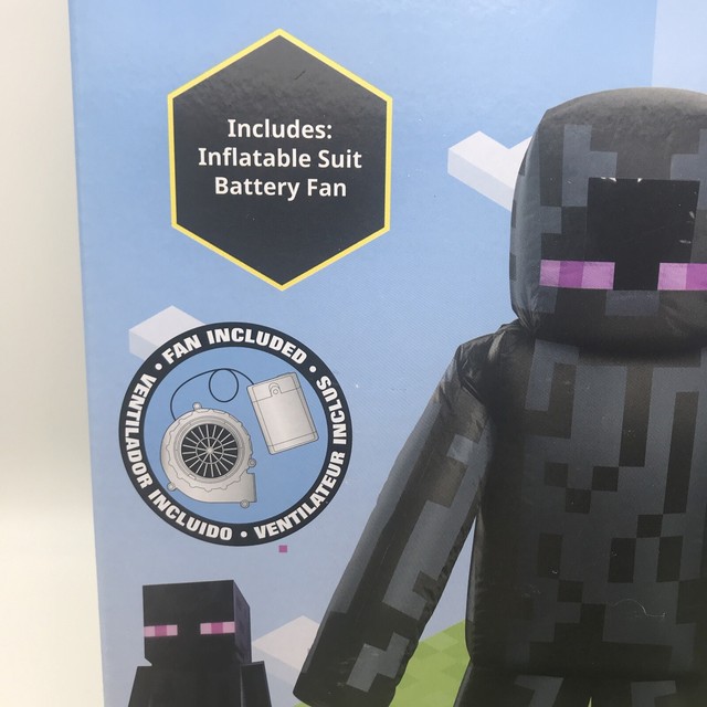 Minecraft Enderman Inflatable Halloween Costume & Fan One Size Fits ...