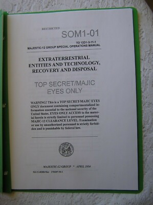 Government Report On UFO's - SOM 101 - MAJIC - Majestic-12 Group SOM1 ...