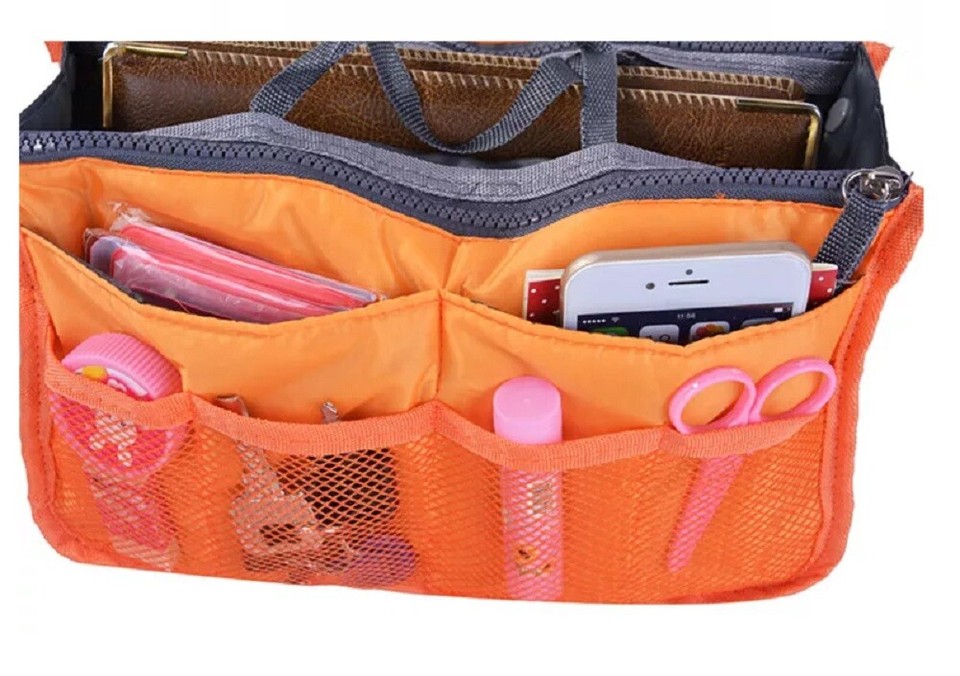 Women’s Travel Handbag Organizer Insert – Multi-Pocket Tote Purse Liner ...