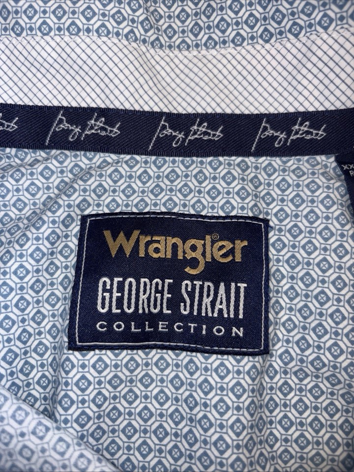 Wrangler George Strait Collection Shirt Men’s Size XXL Blue White ...