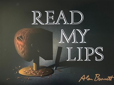 ALAN BURNETT rare READ MY LIPS art print SIGNED TITLE CARD BTAS Last ...